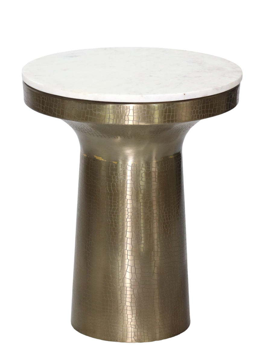 Mira Accent Table - Gold/Marble – Candace & Basil Furniture